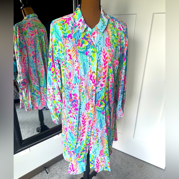 Lilly Pulitzer | Swim | Lilly Pulitzer Womens Natalie Shirtdress ...